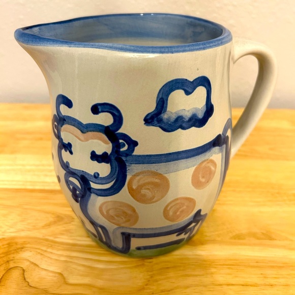 Hadley pottery | Kitchen | Vintage Hadley Pottery Cow Pitcher 6 4 Folk ...